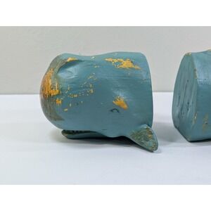 The Unbranded Brand | Wall Decor | Resin Whale Bookends Blue Distressed ...